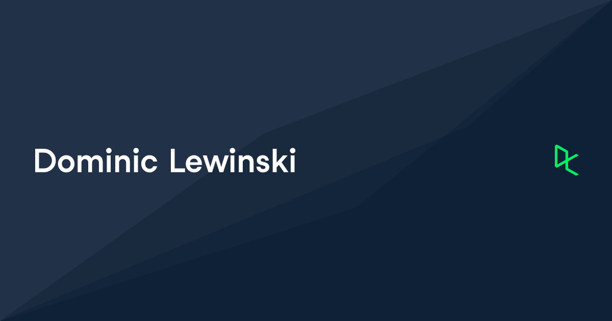 Dominic Lewinski - Assc. Data Scientist