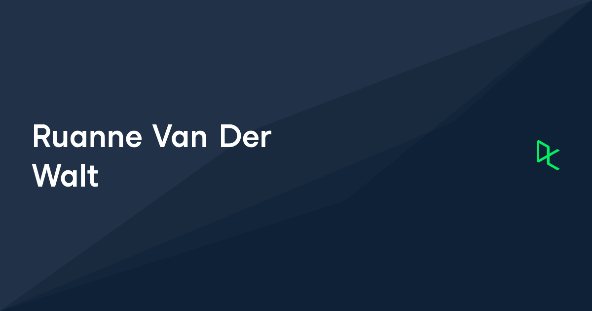 Ruanne Van Der Walt - Data Science Content Developer
