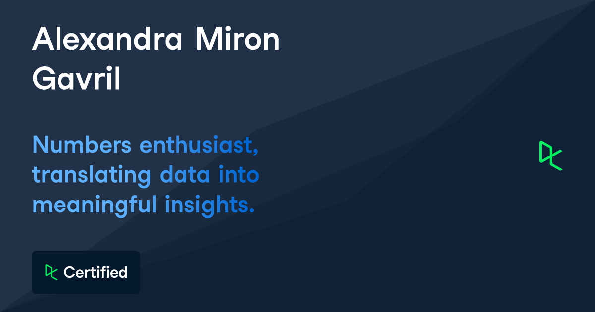 Alexandra Miron Gavril - BI Developer