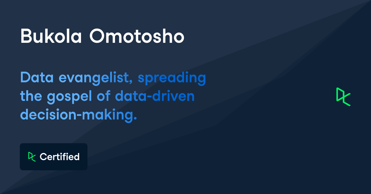 Bukola Omotosho - Data Scientist