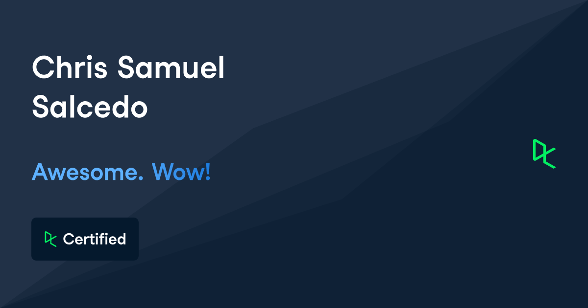 Chris Samuel Salcedo - Student