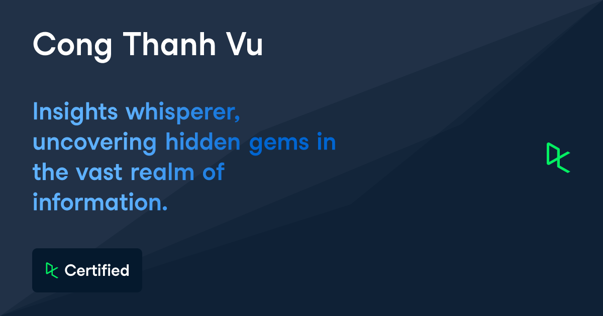 Cong Thanh Vu - Data Engineer
