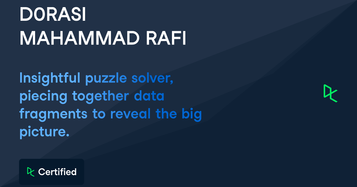 D0RASI MAHAMMAD RAFI - STUDENT