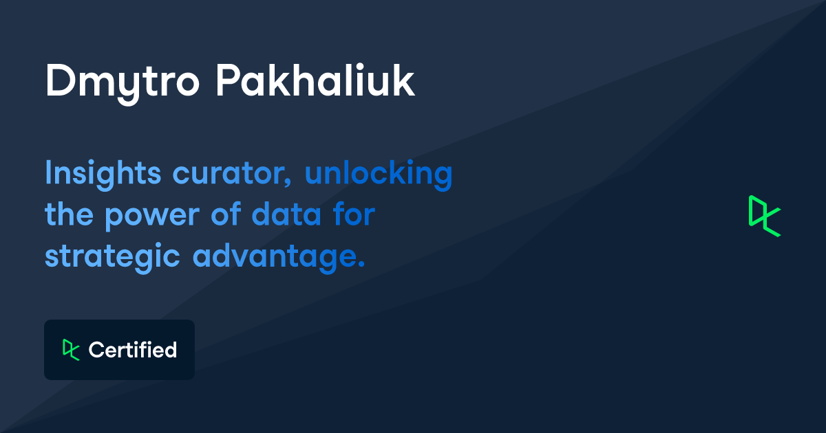 Dmytro Pakhaliuk - Data Analyst