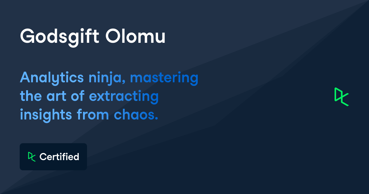 Godsgift Olomu - Data Scientist
