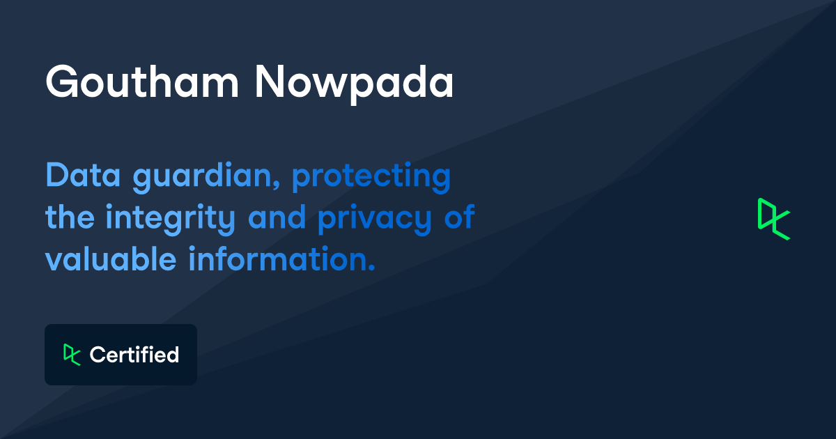 Goutham Nowpada - Senior Analyst