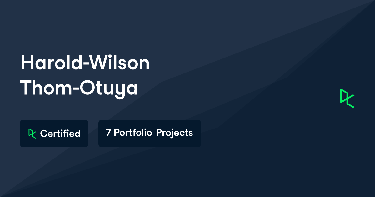 Harold-Wilson Thom-Otuya - Data Analyst