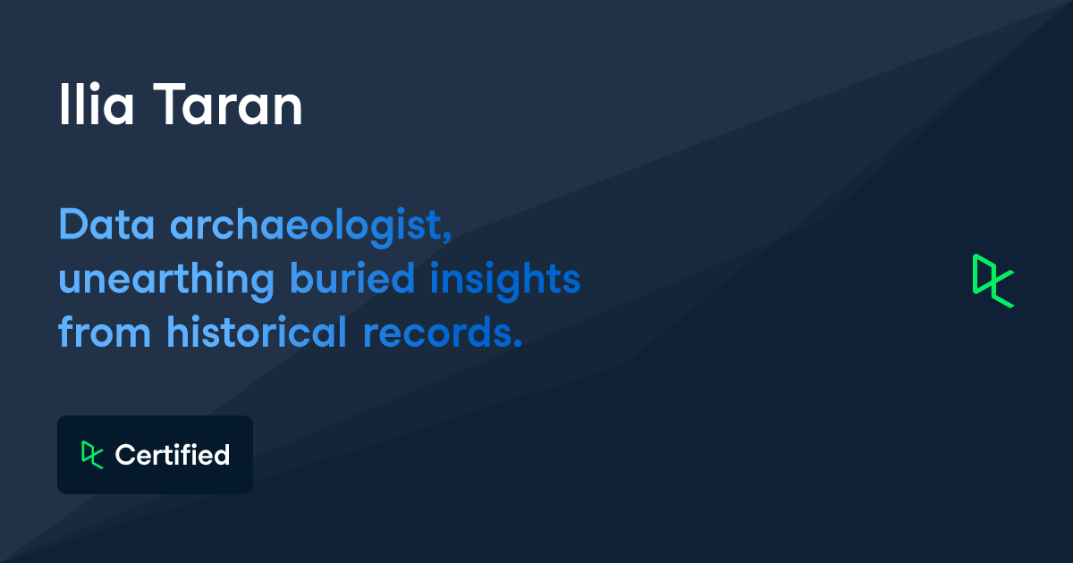 Ilia Taran - Junior Data Analyst