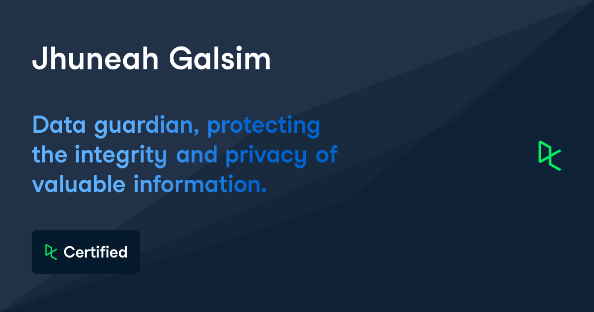 Jhuneah Galsim - Graduate