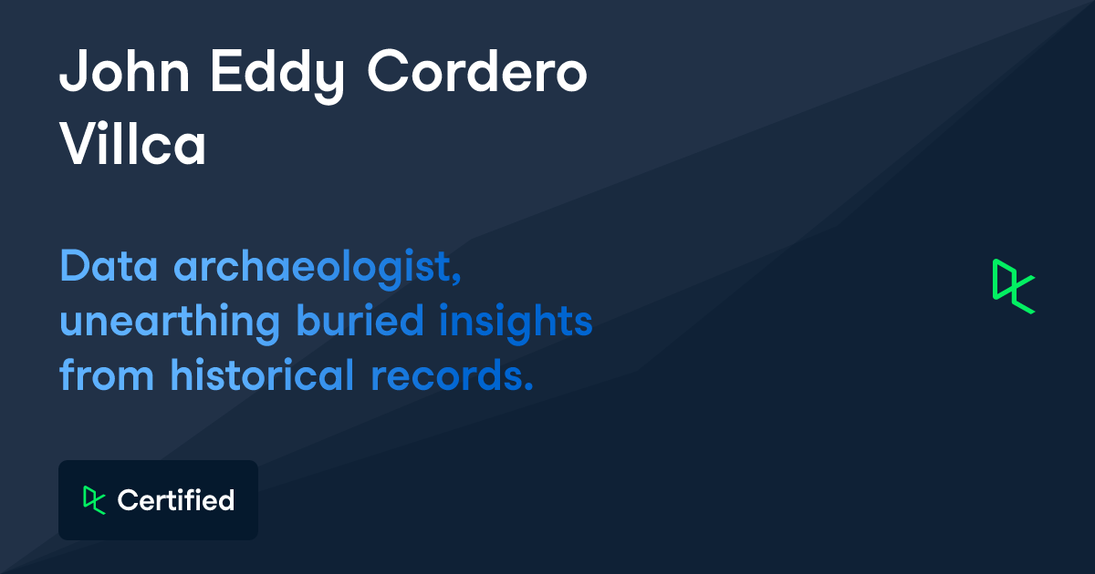 John Eddy Cordero Villca - Financial Analyst