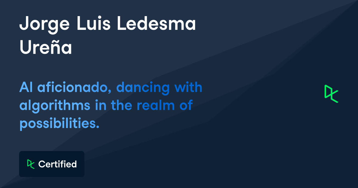 Jorge Luis Ledesma Ureña - Lead Data Scientist