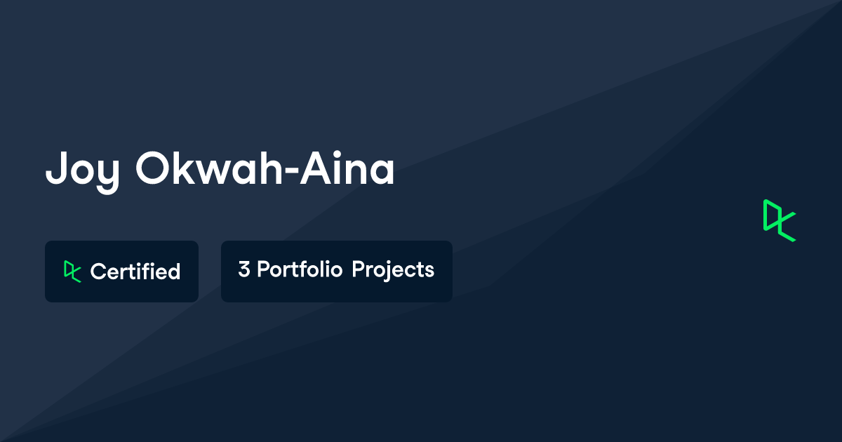 Joy Okwah-Aina - Dynamics 365 Functional Consultant