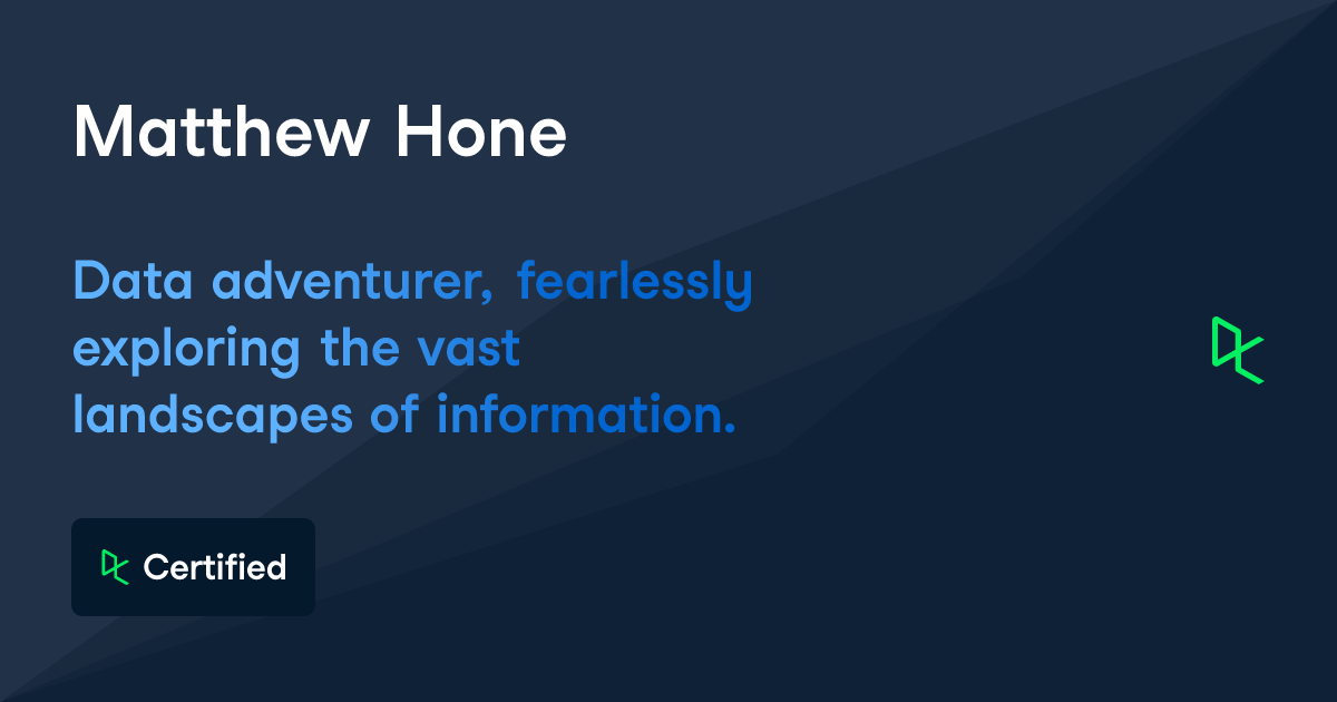 Matthew Hone - Data Analyst