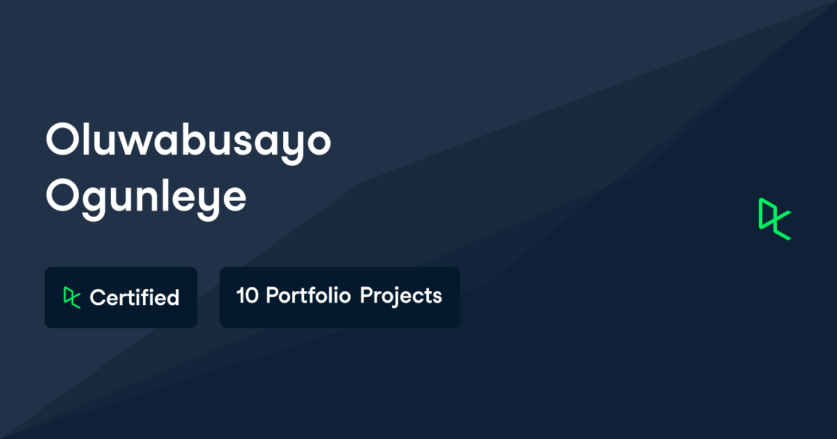 Oluwabusayo Ogunleye - Analyst