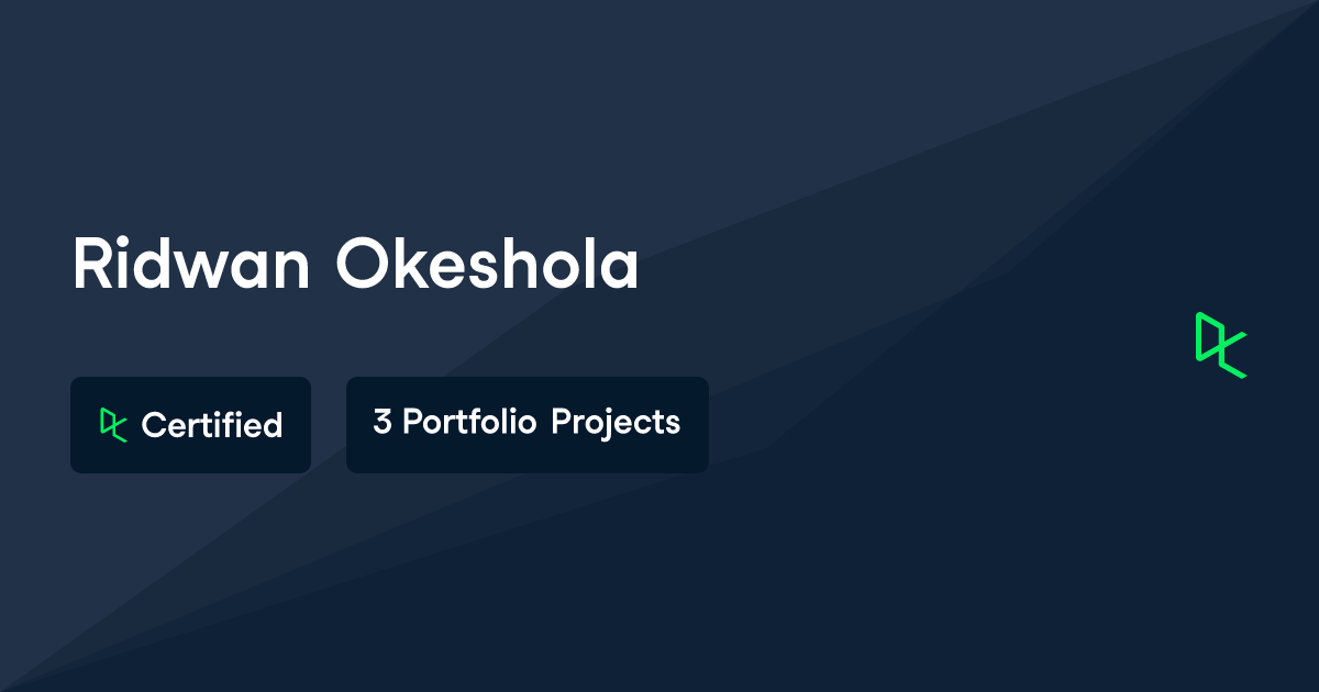 Ridwan Okeshola - Data Analyst