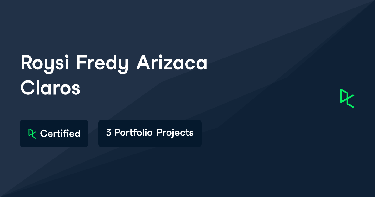 Roysi Fredy Arizaca Claros - Student