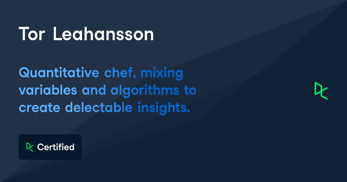 Tor Leahansson - Technical Analyst