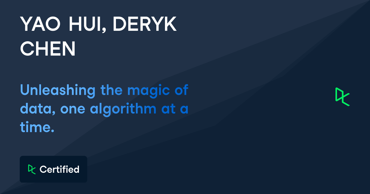 YAO HUI, DERYK CHEN - Analyst